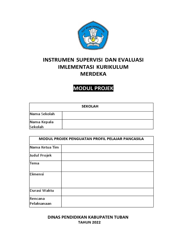 Instrumen Supervisi IKM Modul Projek | PDF