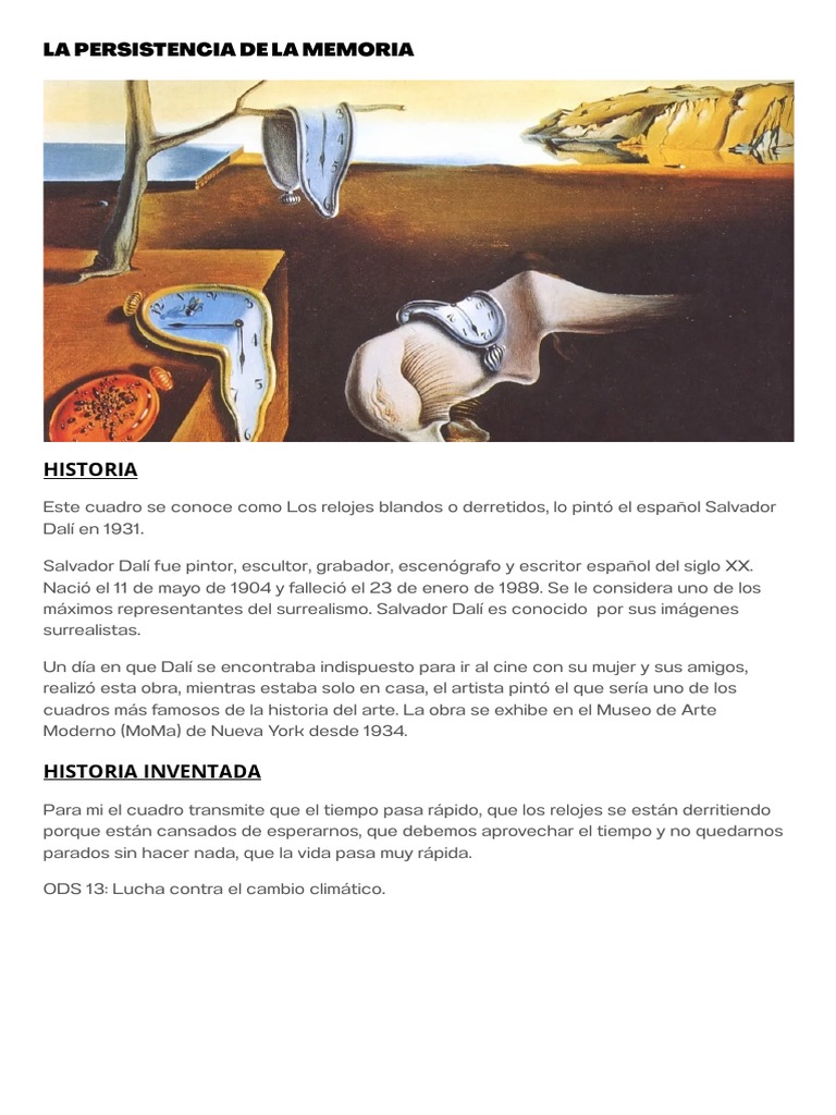 La Persistencia de La Memoria | PDF