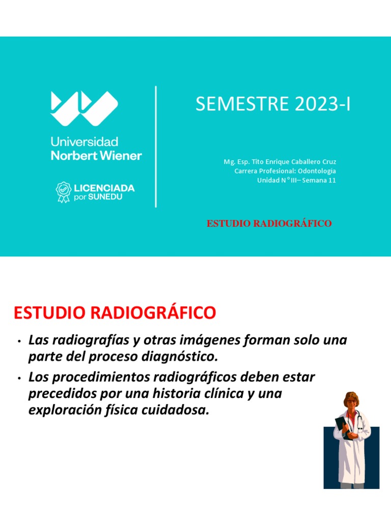 Semana 11 Estudio Radiográfico | PDF