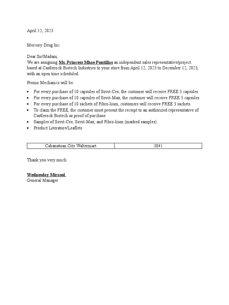 Mercury Letter | PDF