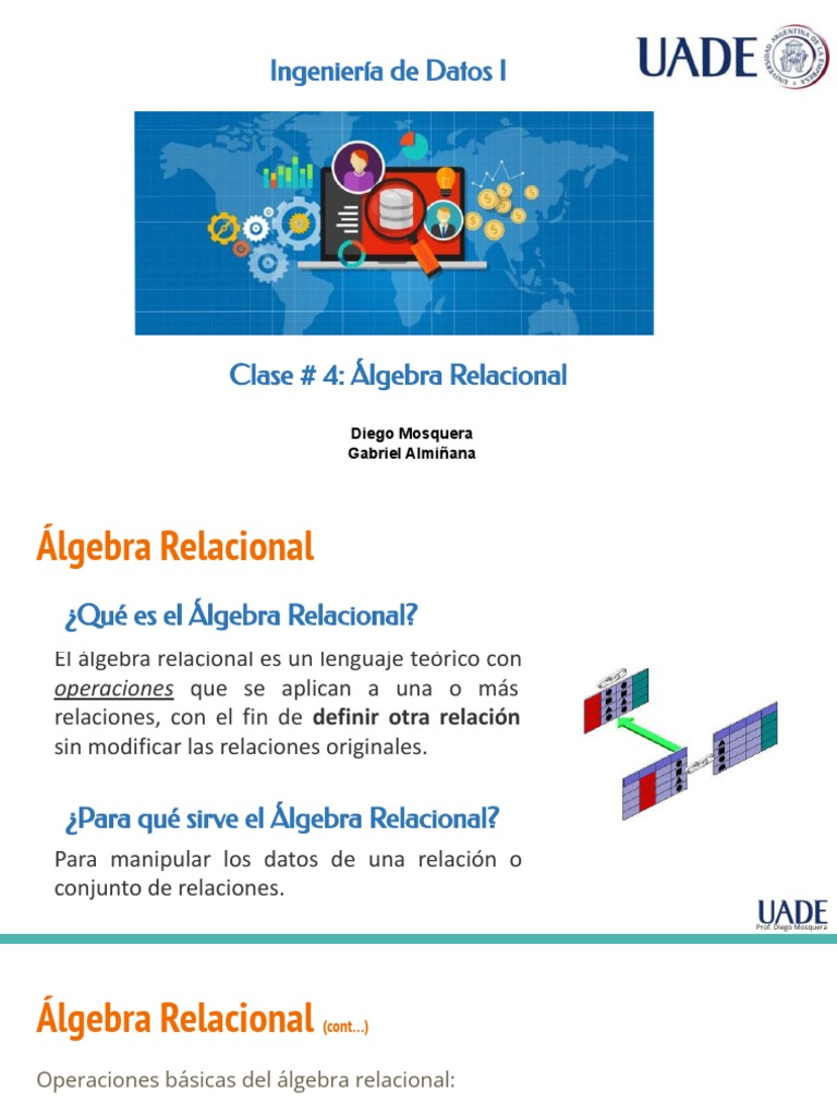 Algebra Relacional Bases de Datos | PDF