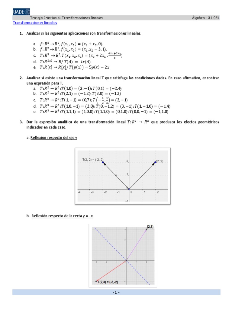 TP 4 Algebra | PDF