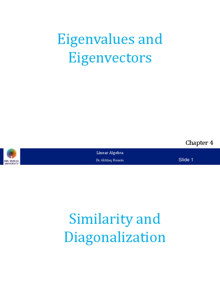 Lecture16 Diagonalization | PDF | Eigenvalues And Eigenvectors | Matrix ...