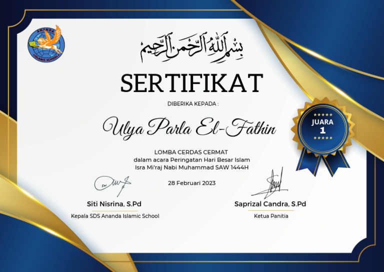 Sertifikat Lomba | PDF
