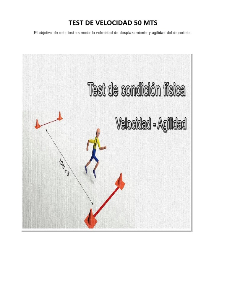 Test de Velocidad 50 MTS | PDF