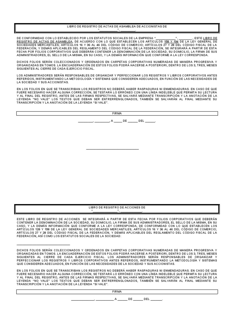 Libro de Asambleas | PDF