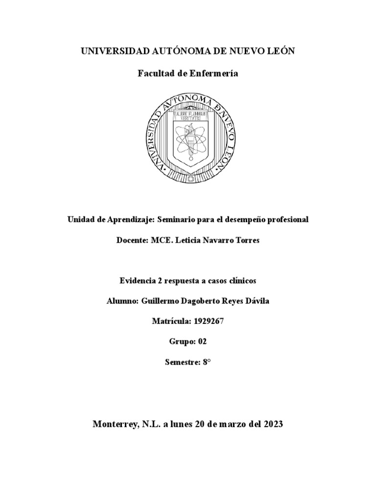 Resolución de Casos Clinicos Fase 2 GDRD | PDF | Las emociones ...