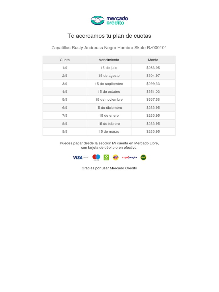 MC Plan de Cuotas 357034 | PDF