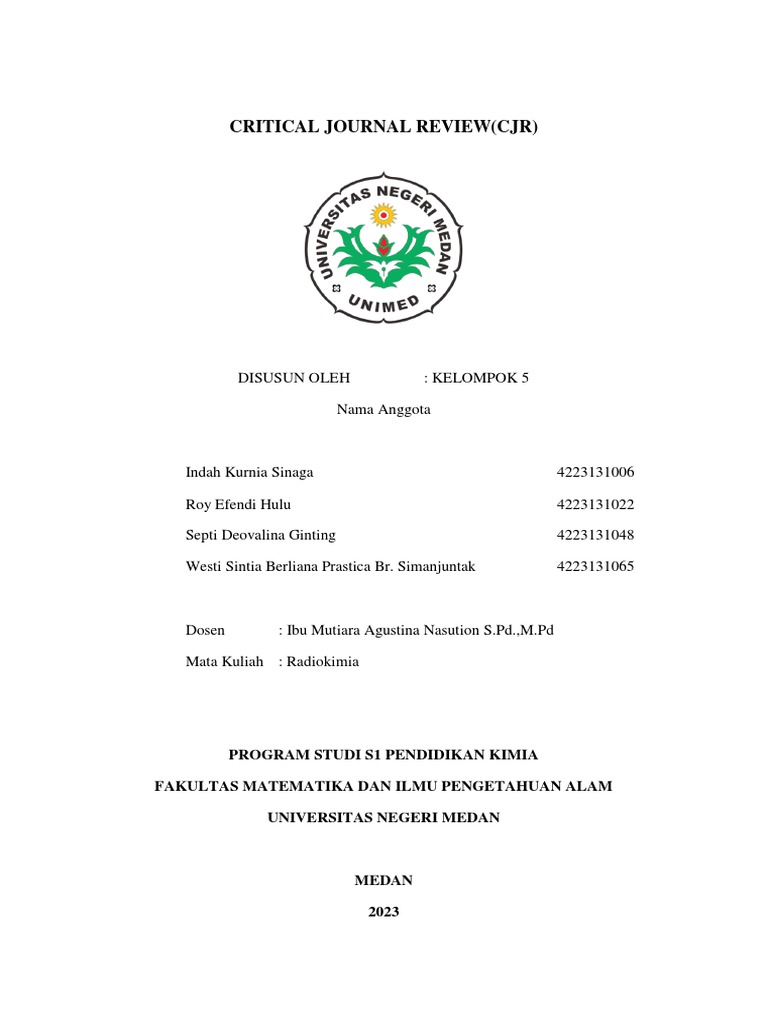 CJR Radiokimia - Kelompok 5 | PDF