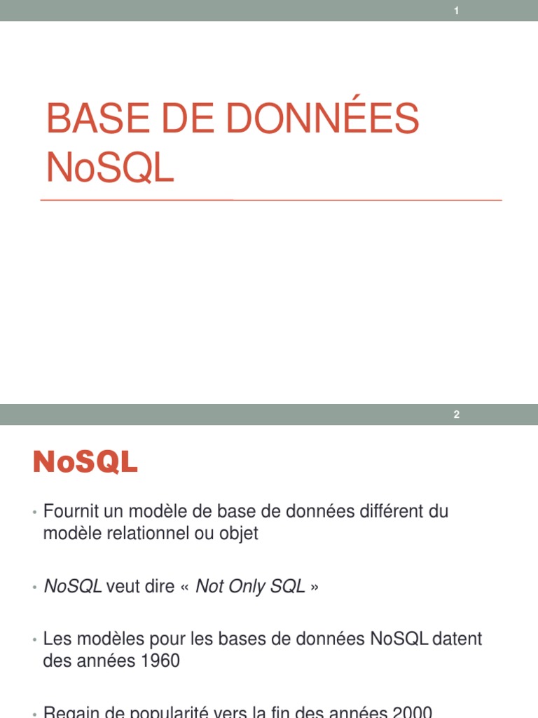 Base de Donnees NoSQL | PDF Base de Donnees NoSQL | PDF