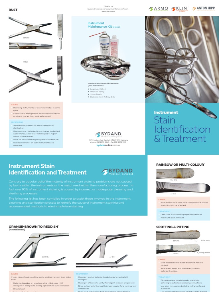 Bydand Instrument Stain Identification | PDF | Water | Detergent