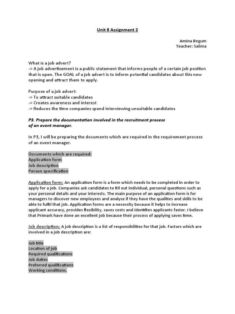 Unit 8 Assignment 2 | PDF