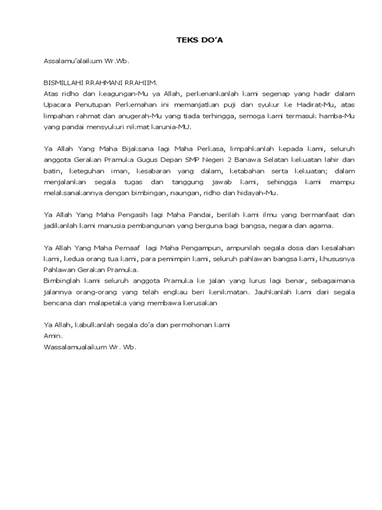 Teks Do'a | PDF