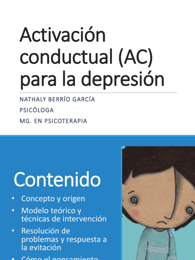 Activacion Conductual Depresion | PDF | Pensamiento | Depresión (estado ...