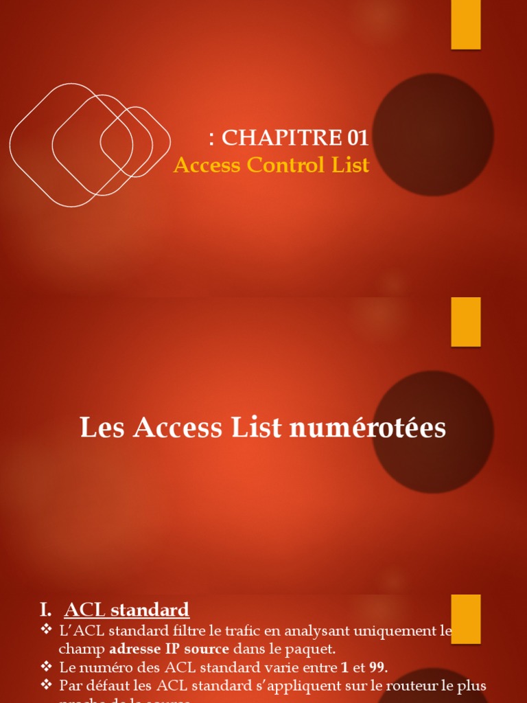 Chapter 1 ACL | PDF | Protocoles Internet | Serveur (Informatique)
