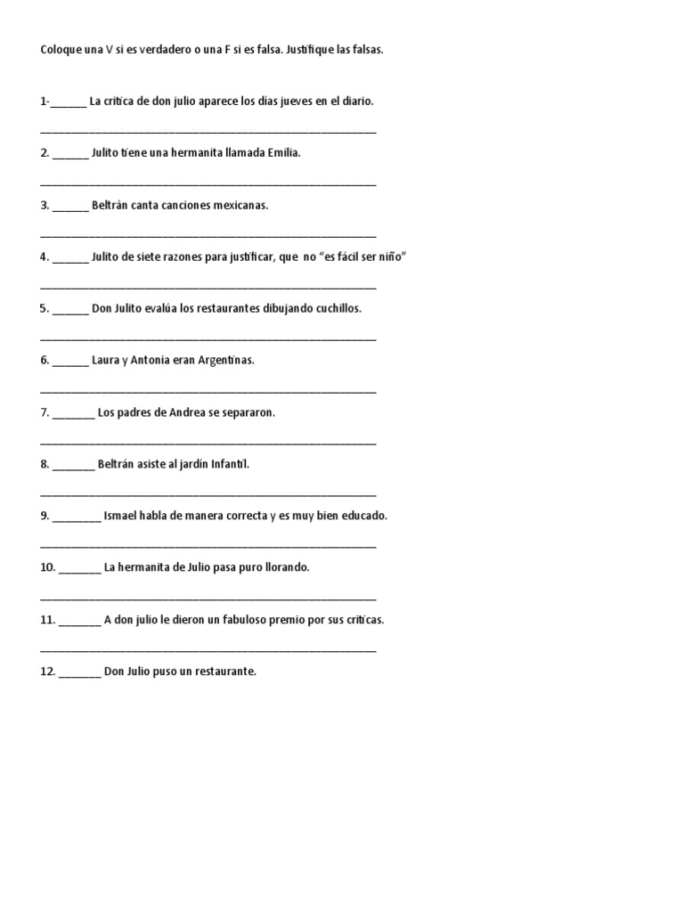 Prueba de Julito Cabello y Las Salchipapas Magicas | PDF