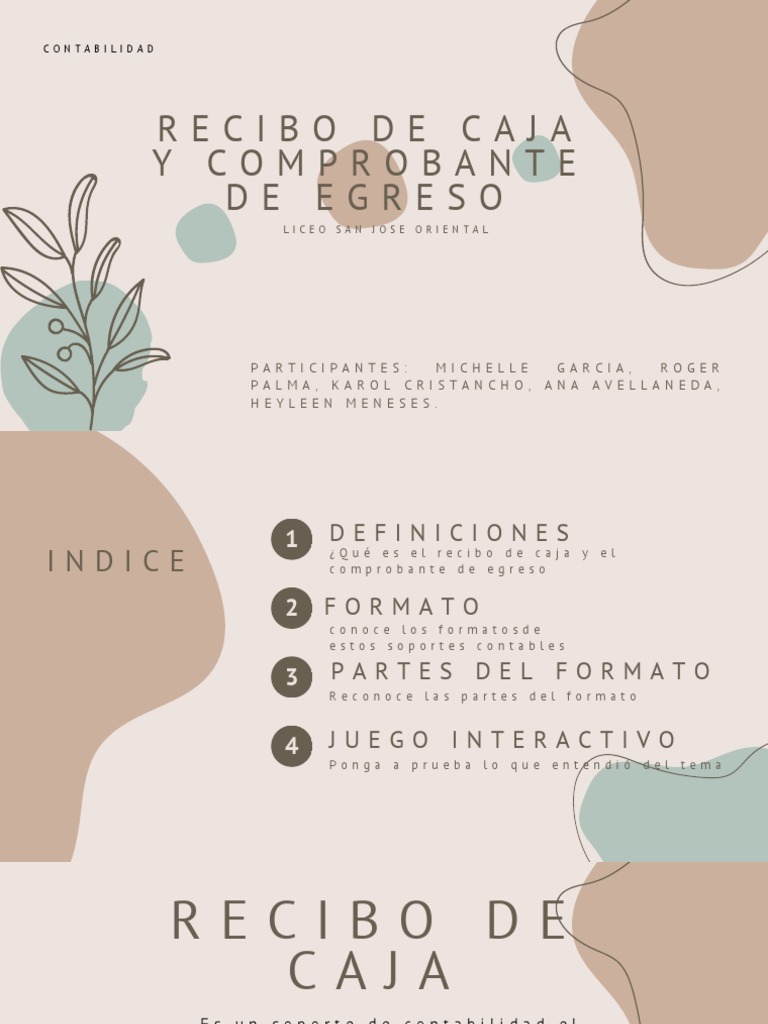 Recibo de Caja y Comprobante de Egreso. | Descargar gratis PDF ...