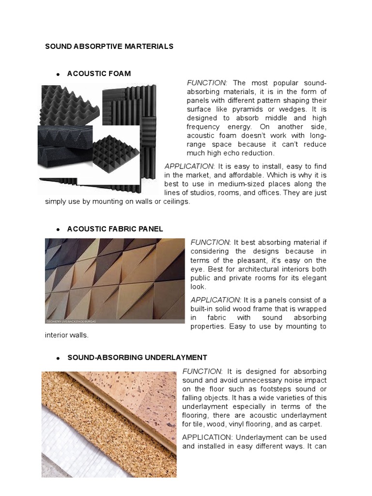 Acoustic Materials | PDF