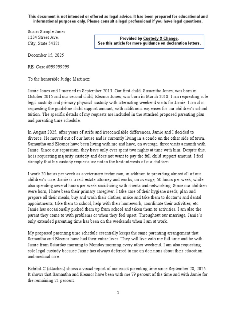 Declaration Letter Sample | PDF