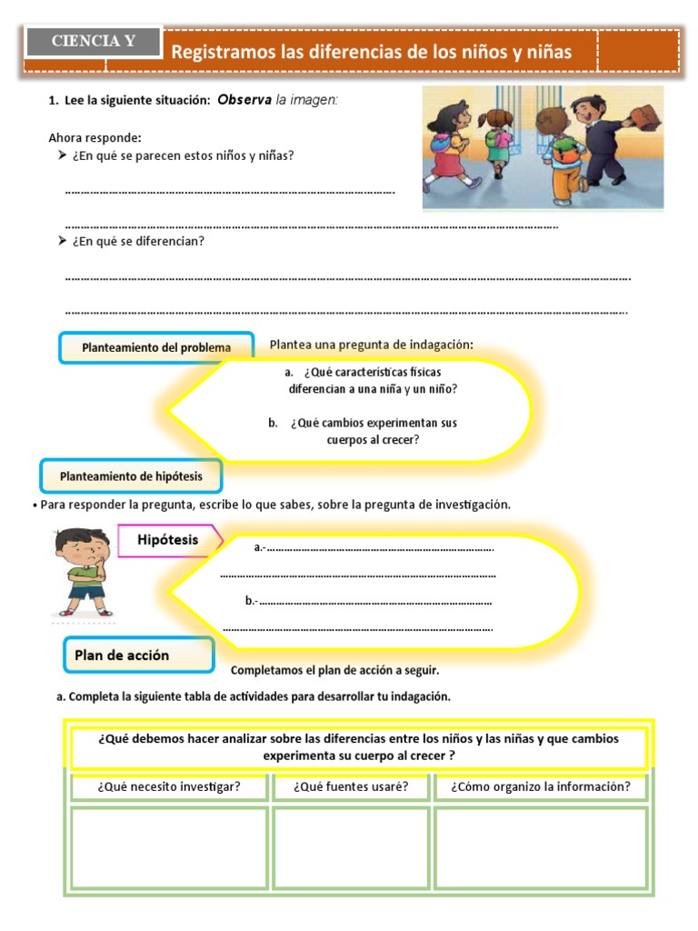 Diferencias y Semejanzas Niños y Niñas | PDF