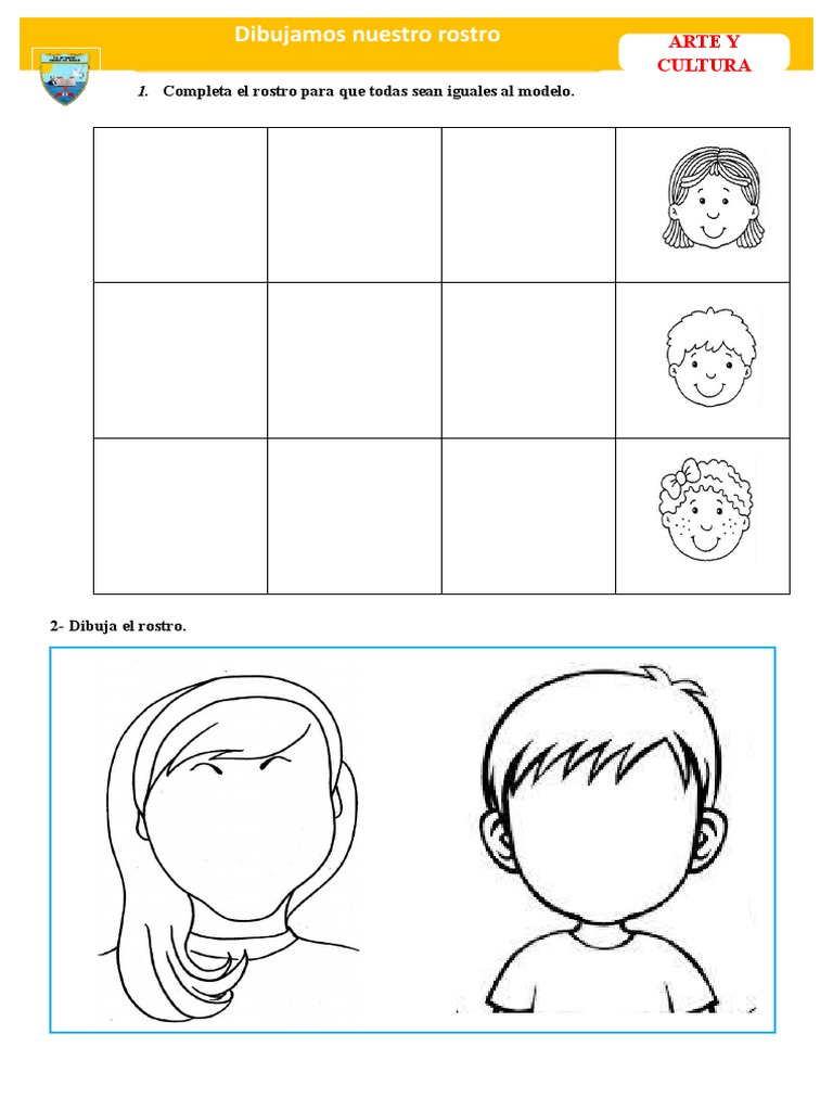 E1 A5 FICHA ARTE Dibujamos Nuestro Rostro | PDF