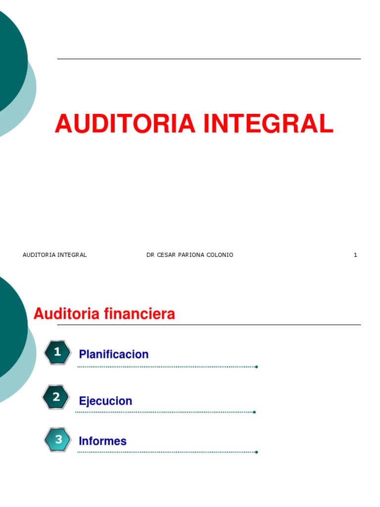 Auditoria Integral | PDF | Auditoría | Contabilidad