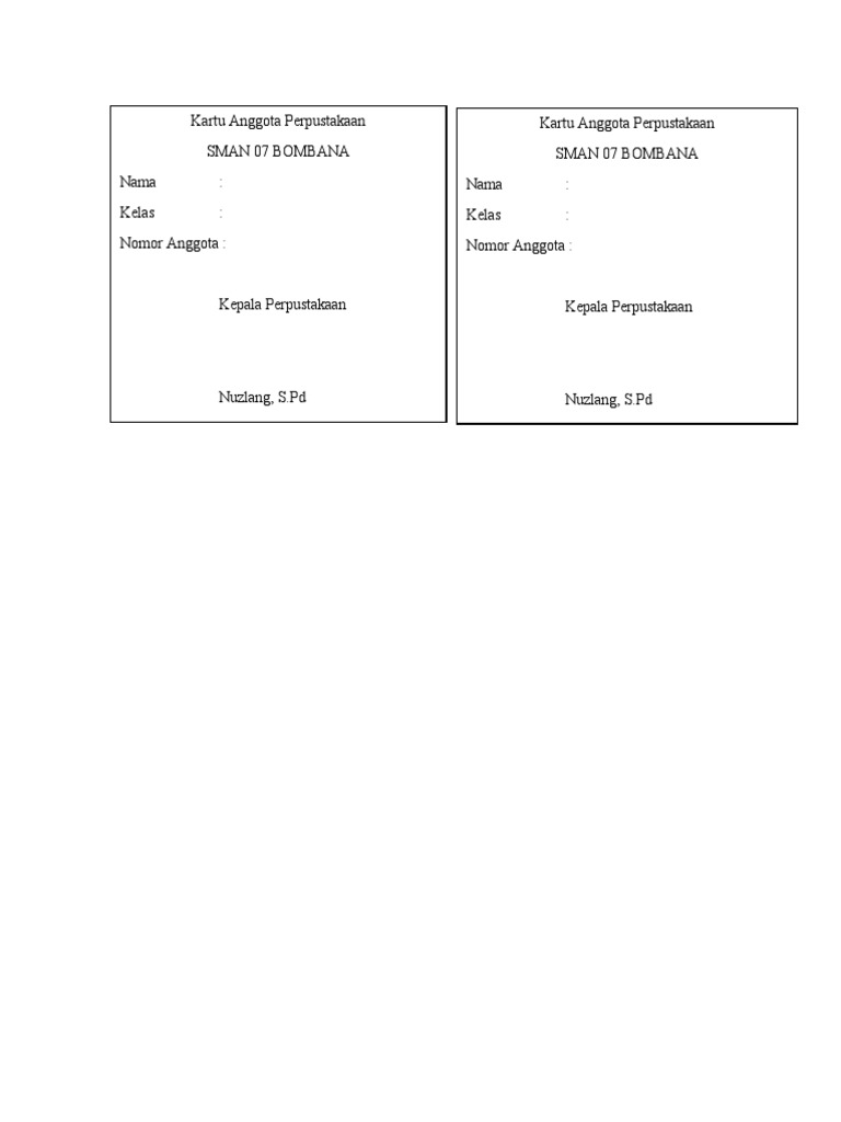 Label Rak Perpustakaan | PDF