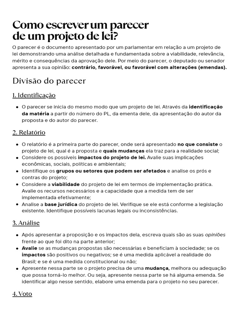 Como Escrever Um Parecer | PDF