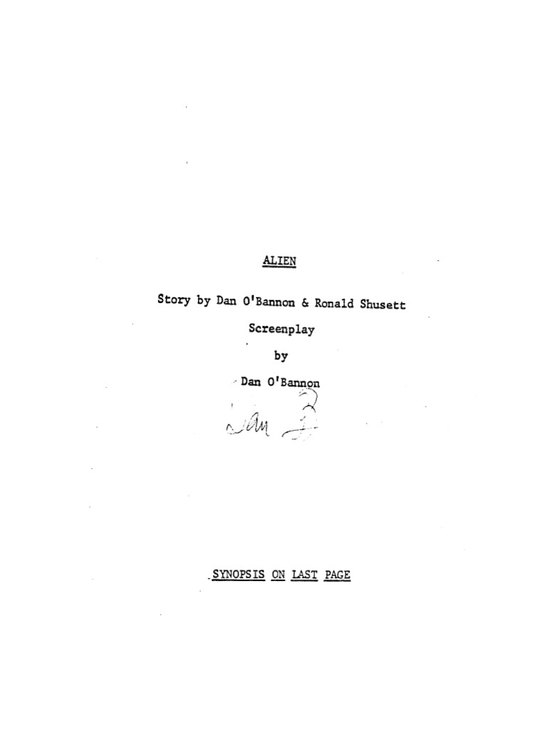 Alien (Dan O'Bannon) FILM SCRIPT | PDF