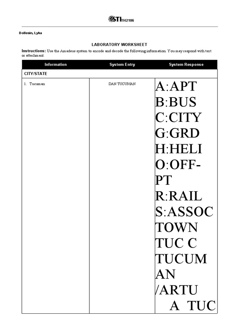 04 Laboratory Worksheet Dollesin | PDF