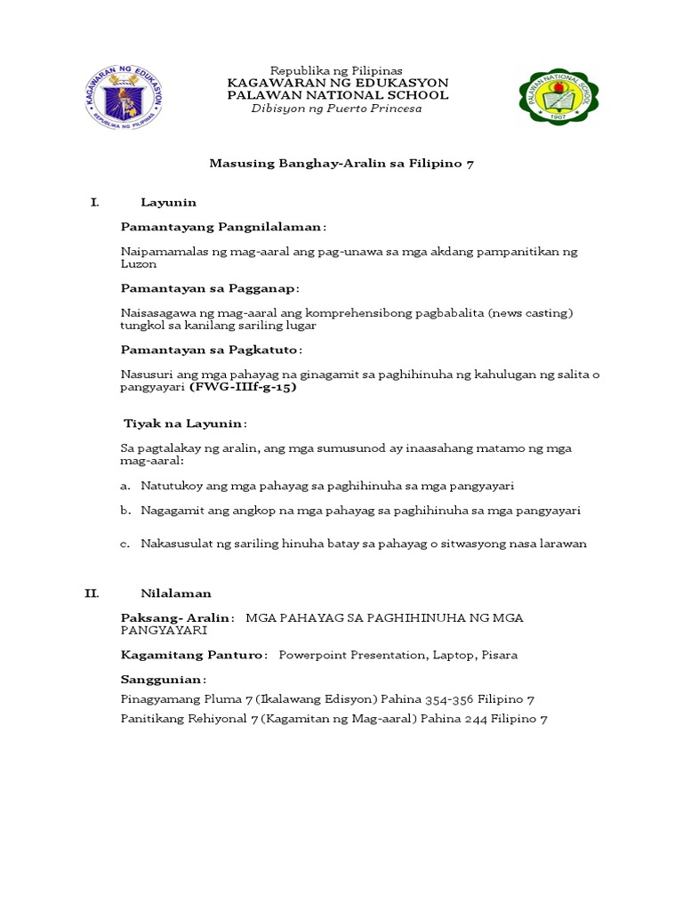 Mga Pahayag Sa Paghihinuha Ng Mga Pangyayari | PDF