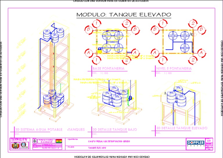 Tanque Elevado 2-3 | PDF | Dinámica de fluidos | Ingeniería hidráulica