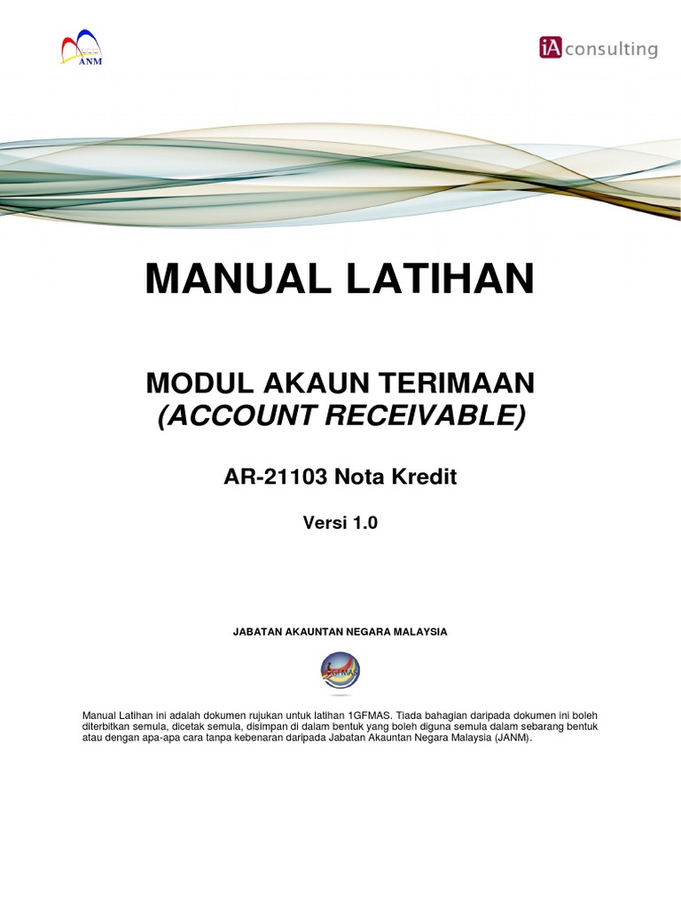 Panduan Nota Kredit 1GFMAS | PDF