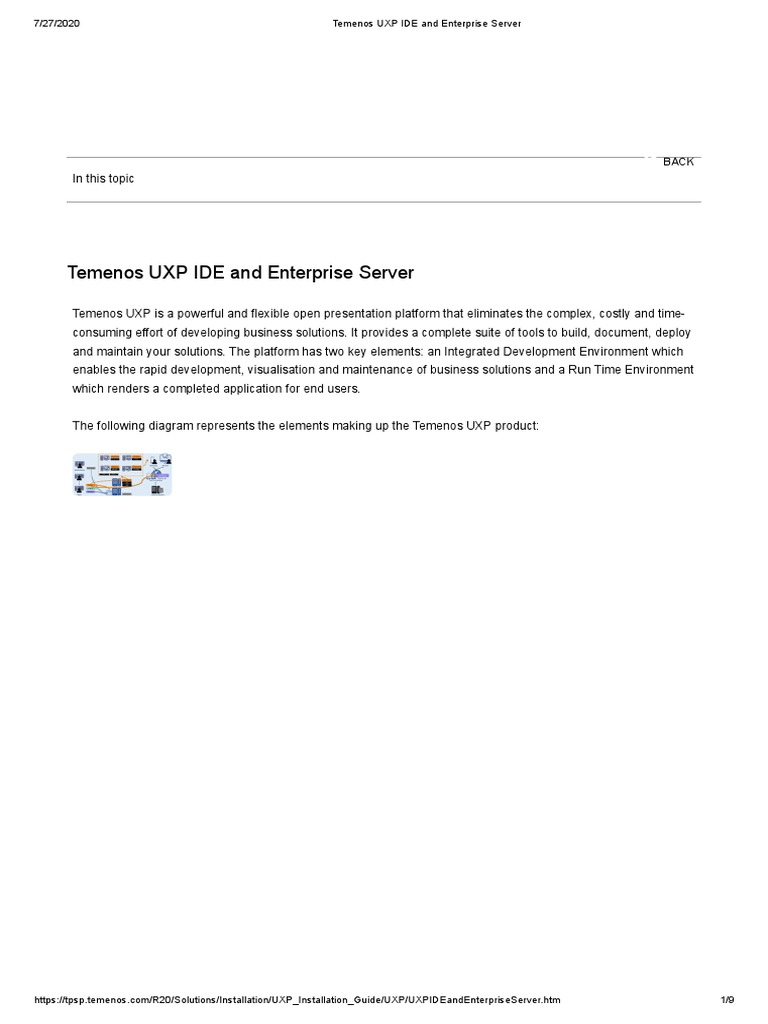 Temenos UXP IDE and Enterprise Server | PDF | Integrated Development Environment | Application ...