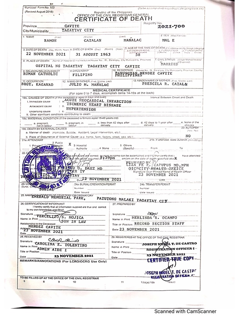Death Cert | PDF