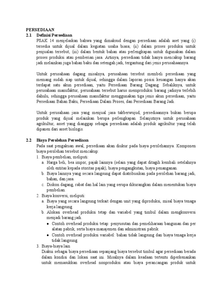 PERSEDIAAN | PDF