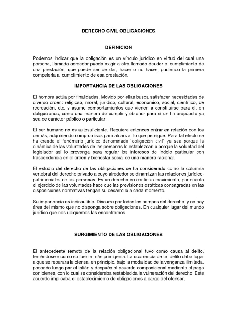 Guía Derecho Civil Obligaciones Guía Pdf Pagos Propiedad