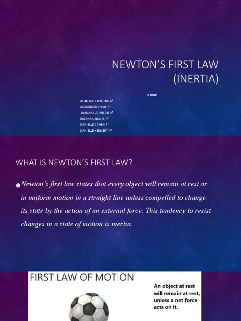 Newton's First Law | PDF | Self-Improvement | Science & Mathematics