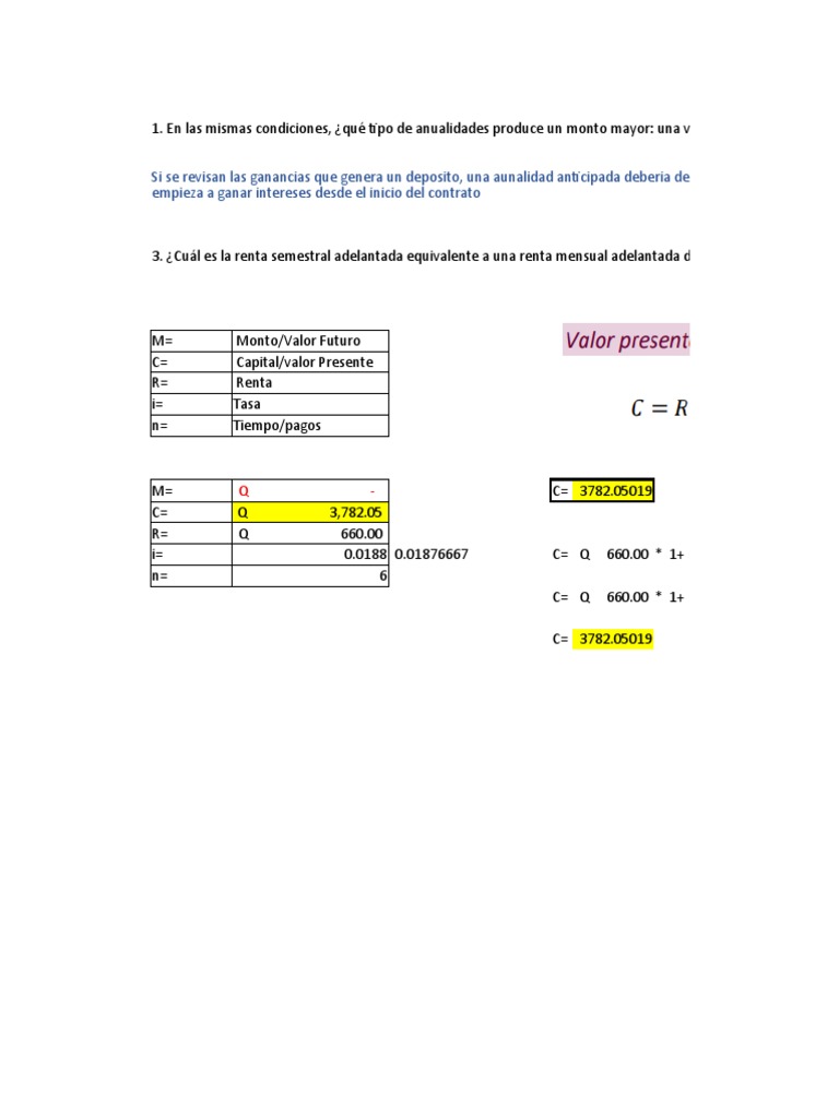 Ejercicios Resueltos en Formato Excel | PDF