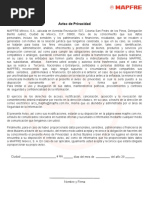 Informe Médico MAPFRE 2025 Editable | PDF | Privacidad | Justicia