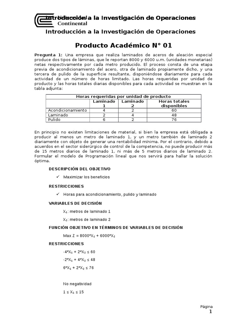 Introducci N A La Investigaci N de Operaciones PA1 | PDF