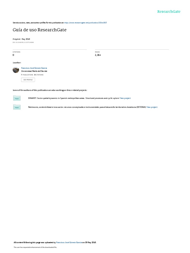 Guía completa para usar ResearchGate | PDF | Informática