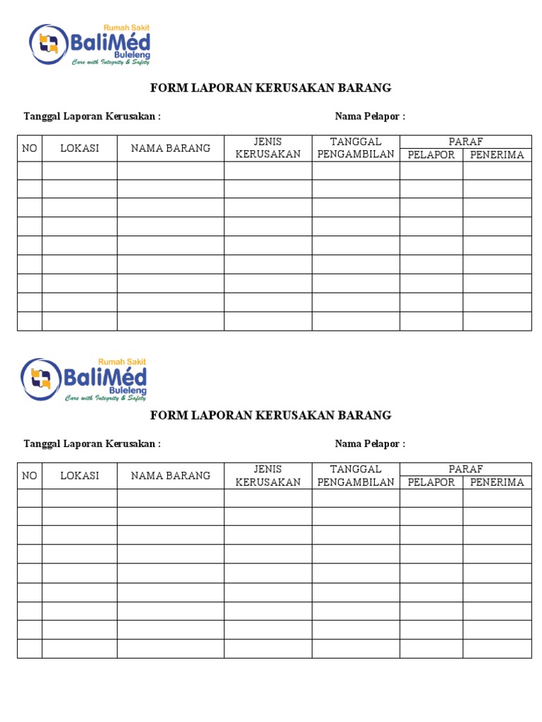 FORM Fas-007 Kerusakan Barang | PDF