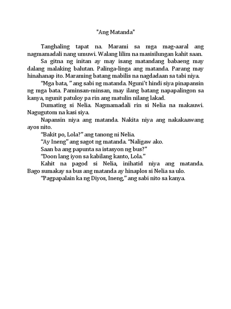 Ang Matanda | PDF