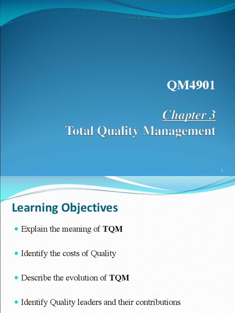 Chapter 3 - TQM | PDF | Economies | Business Process