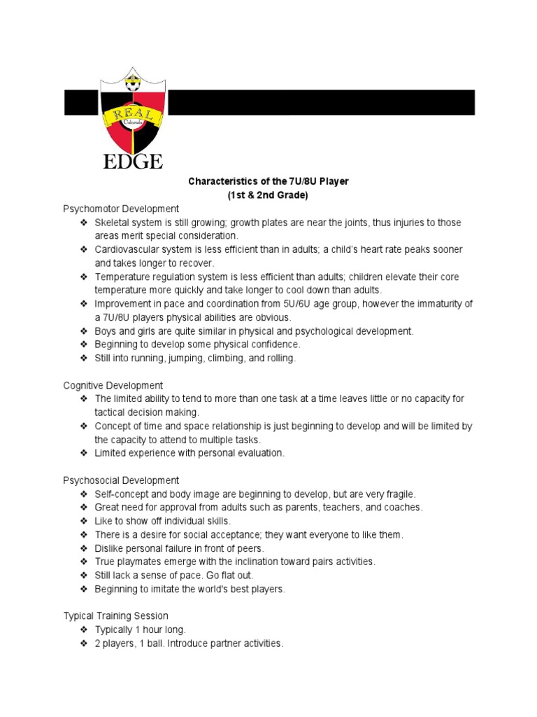 7U/8U Player Development Guide | PDF