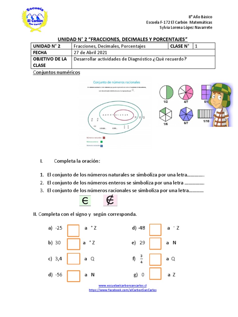 Unidad 2 Clase #1 27 de Abril 8° Año | PDF | Álgebra | Álgebra abstracta