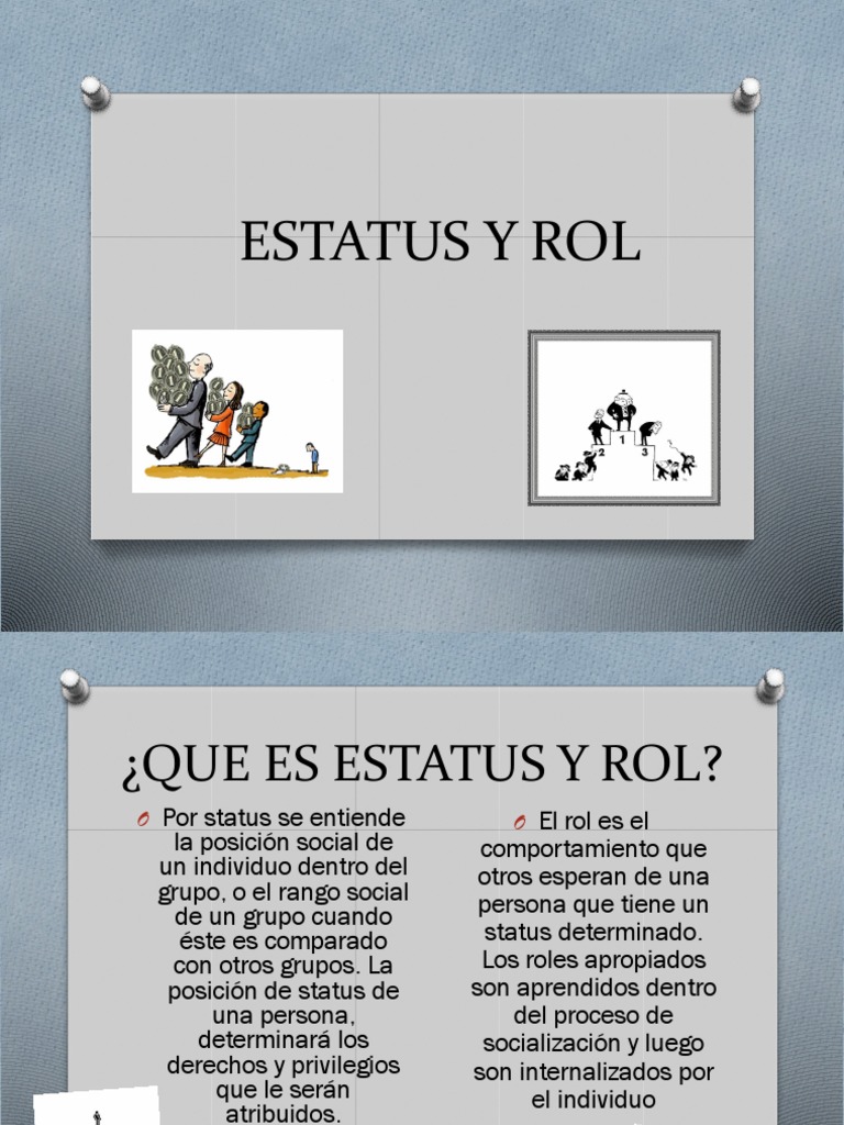 Estatus y Rol 20203 Presentacion | PDF