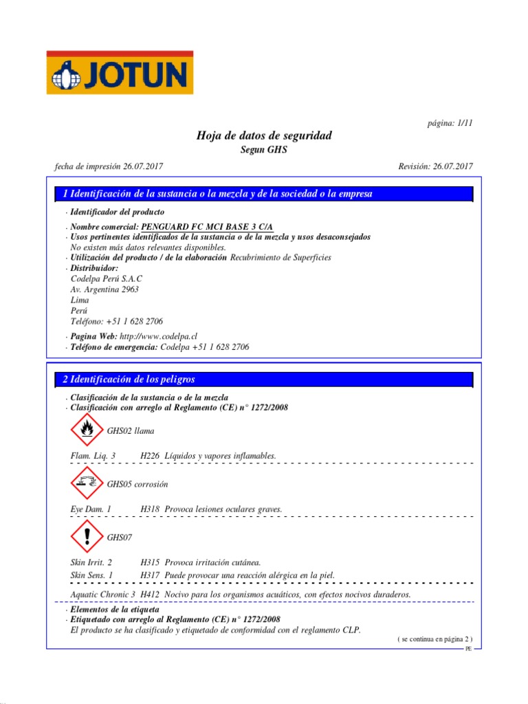 Penguard FC Mci Base 3 C A | PDF | Química | Ciencias fisicas