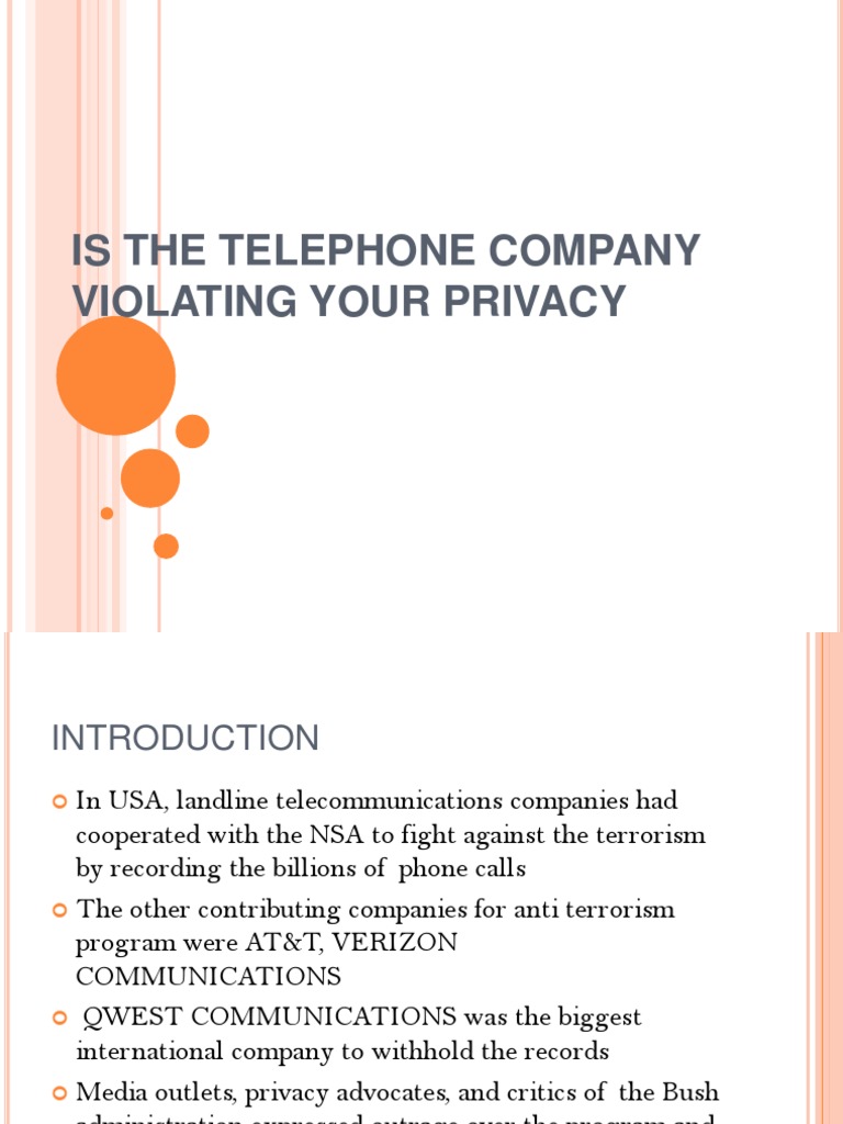 Is The Telephone Company Violating Your Privacy-1 | PDF | National ...